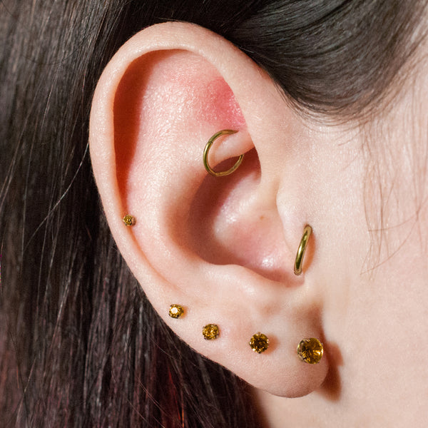 Caramel Prong Gem Piercing Attachment - Metal Morphosis